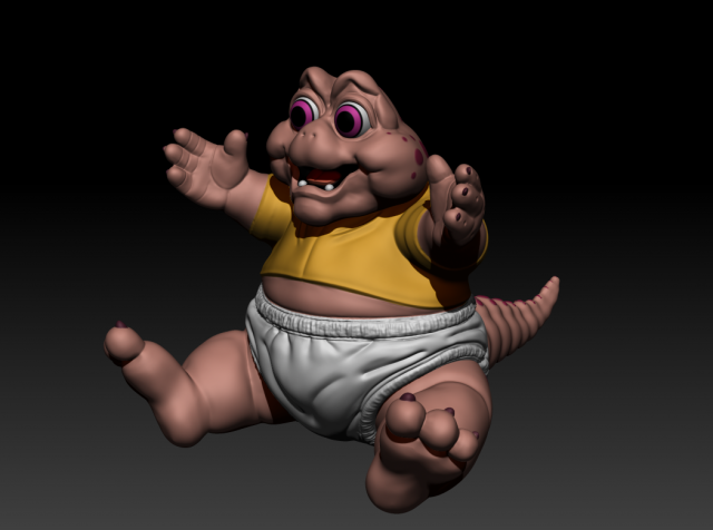 baby dinosaur from dinosaurs 90s serie 3D Print Model in Monsters ...