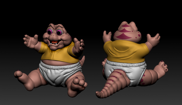 baby dinosaur from dinosaurs 90s serie 3D Print Model in Monsters ...