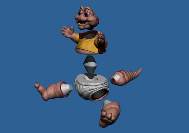 baby dinosaur from dinosaurs 90s serie 3D Print Model in Monsters ...