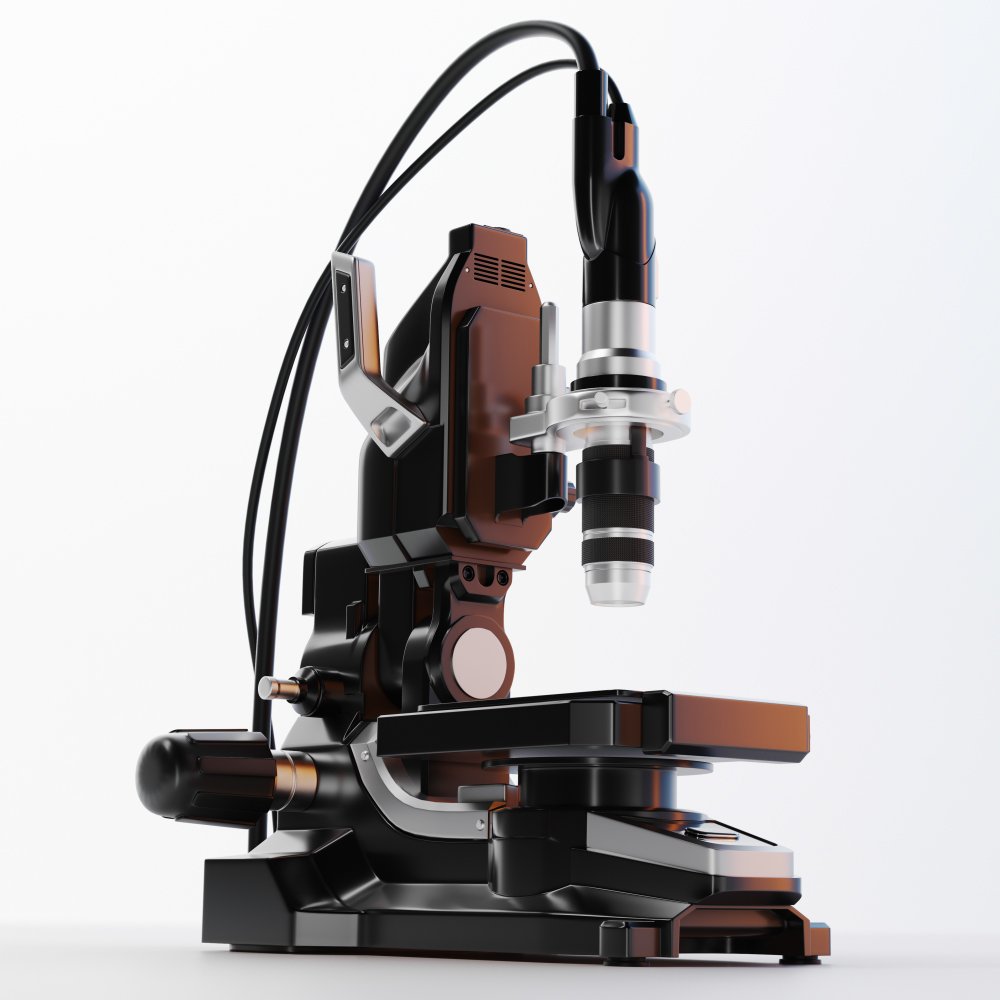 Digital Microscope 3D Model in Medical Equipment 3DExport