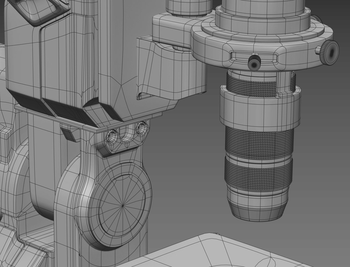 Digital Microscope 3D Model in Medical Equipment 3DExport