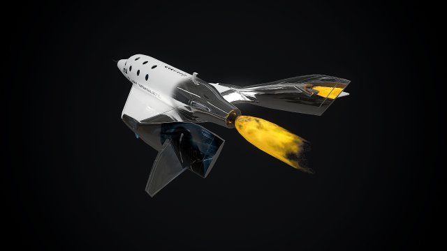 virgin galactic spaceship low-poly 3D Model in Jet 3DExport