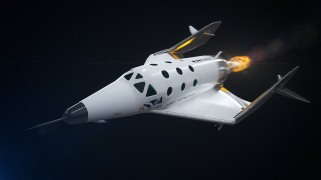 virgin galactic spaceship low-poly 3D Model in Jet 3DExport