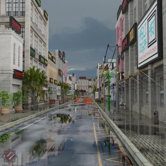 realistic urban city building pack low-poly 3D Model in Buildings 3DExport