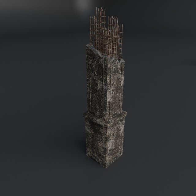 destroyed bridge set kitbash 3D Model in Bridge 3DExport