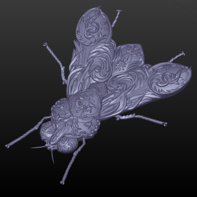 victorian fly 3D Model in Jewellery 3DExport
