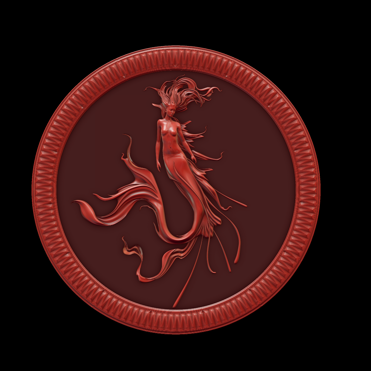 mermaid 3D Print Models in Sculpture 3DExport