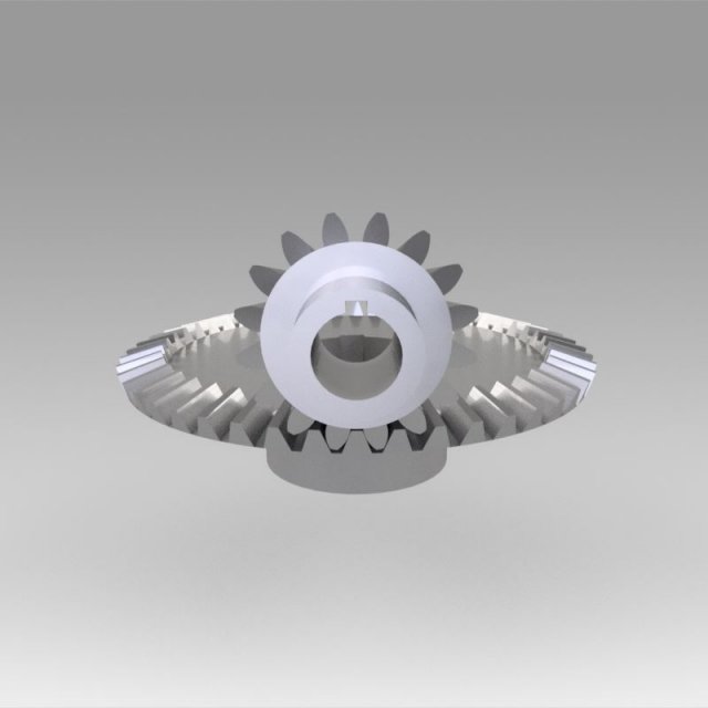 pinion conical 3D Model in Parts 3DExport