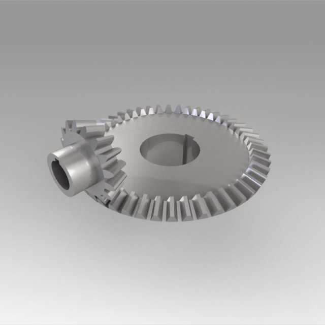 pinion conical 3D Model in Parts 3DExport
