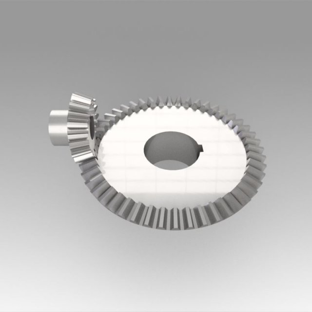 pinion conical 3D Model in Parts 3DExport