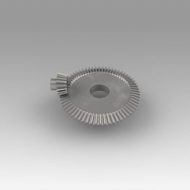pinion conical 3D Model in Parts 3DExport