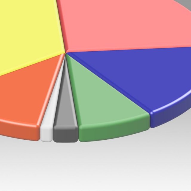 pie chart circle diagram 3D Model in Other 3DExport