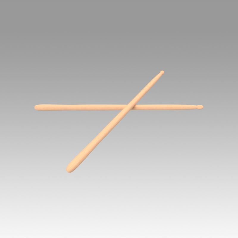 Drum Sticks 3D Model in Brass 3DExport