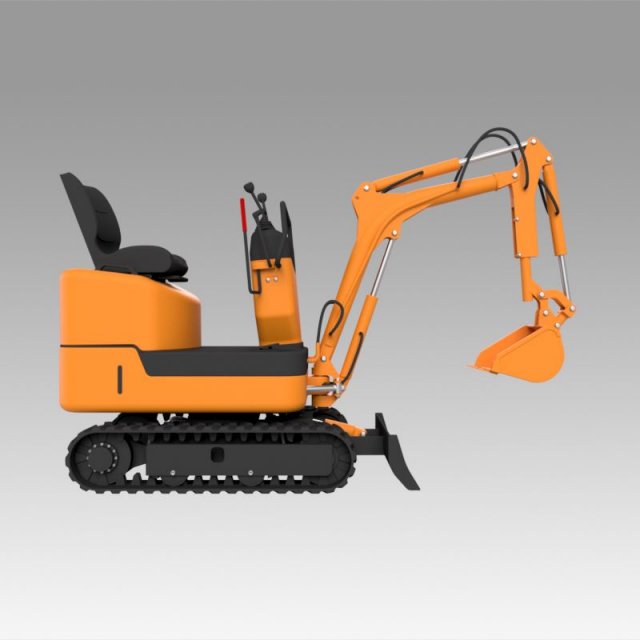 mini excavator 3D Model in Heavy Equipment 3DExport