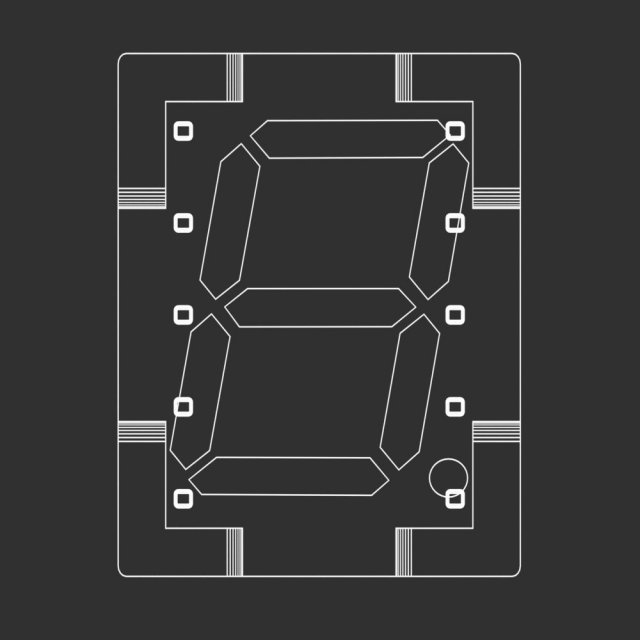 seven segment led single digit 3D Model in Parts 3DExport