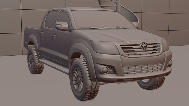 Toyota Hilux 2015 3D Model in Van and Minivan 3DExport