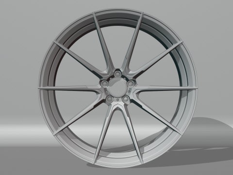 Roda Monobloco AL13 D010 Modelo 3D in partes do auto 622481 | 3DExport