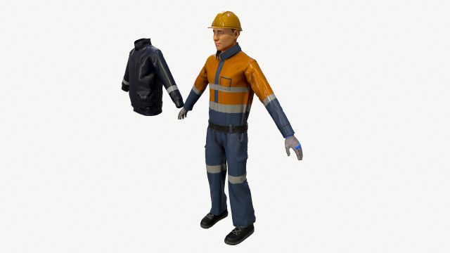 worker 3D Model in Man 3DExport