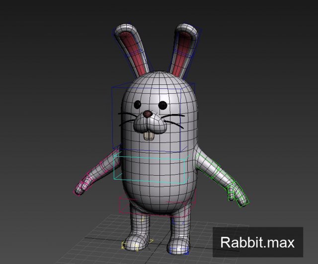 rigged rabbit character 3D Model in Other 3DExport