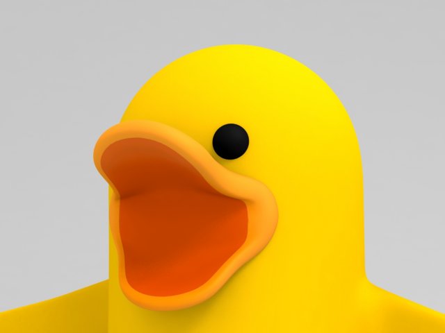 rigged yellow duck character 3D Model in Bird 3DExport