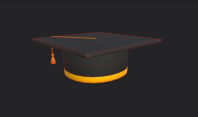 graduation cap 3D Model in Clothing 3DExport