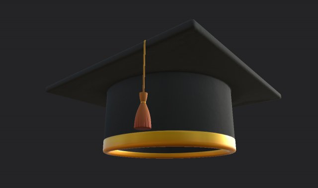 graduation cap 3D Model in Clothing 3DExport