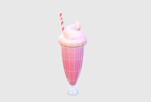 milkshake 3D Model in Sweets 3DExport