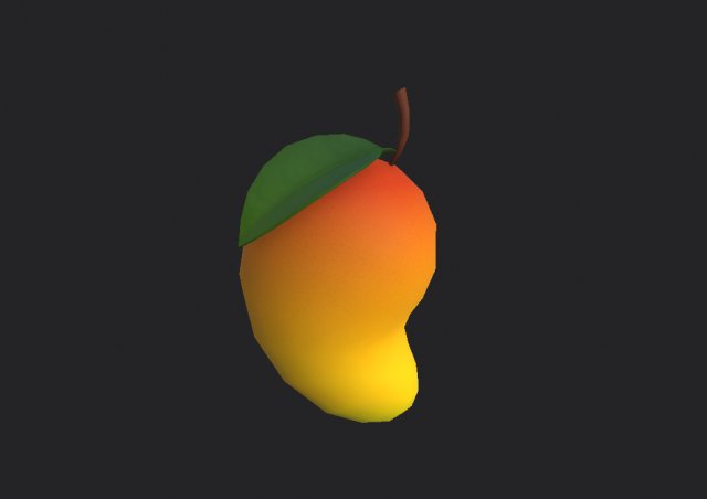 mango 3D Model in Fruit 3DExport