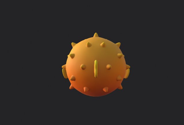 puffer fish 3D Model in Fish 3DExport