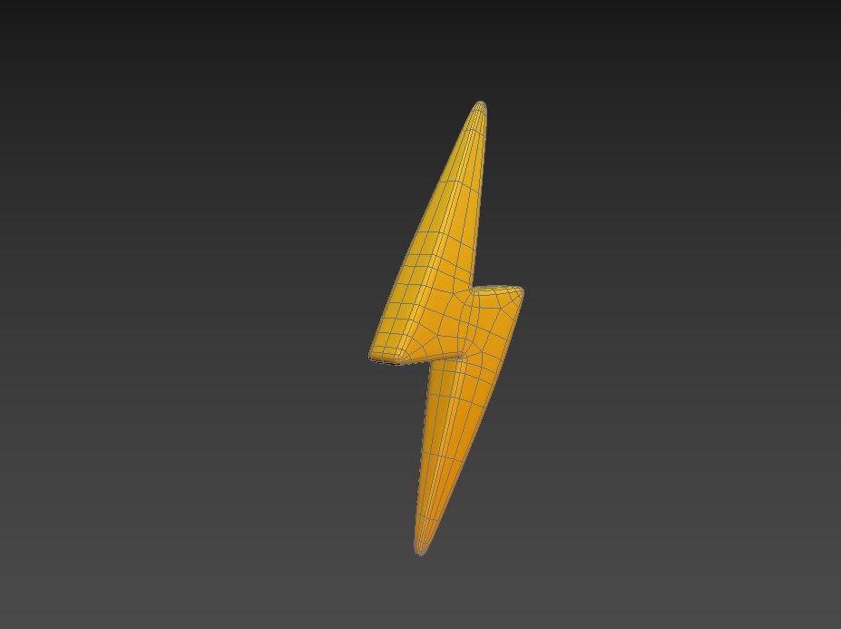 Lightning Symbol 3D Model in Other 3DExport