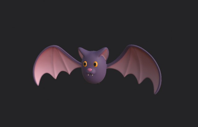 Cartoon Bat 3D Model in Other 3DExport