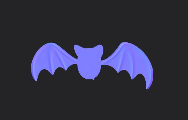 Cartoon Bat 3D Model in Other 3DExport