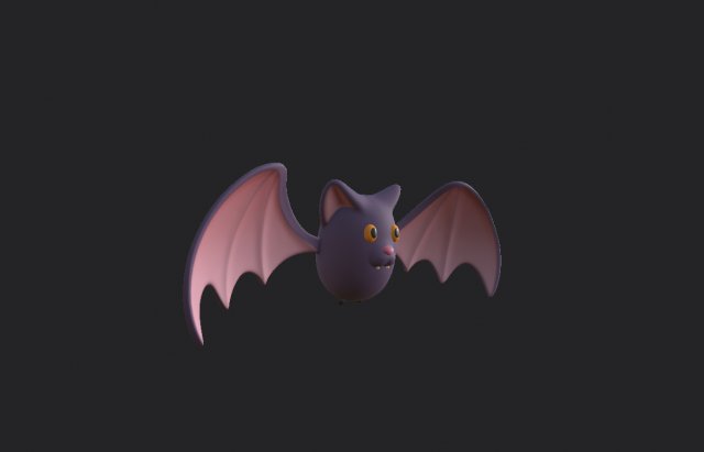 Cartoon Bat 3D Model in Other 3DExport