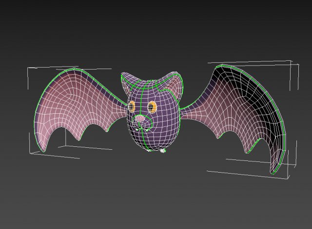 Cartoon Bat 3D Model in Other 3DExport