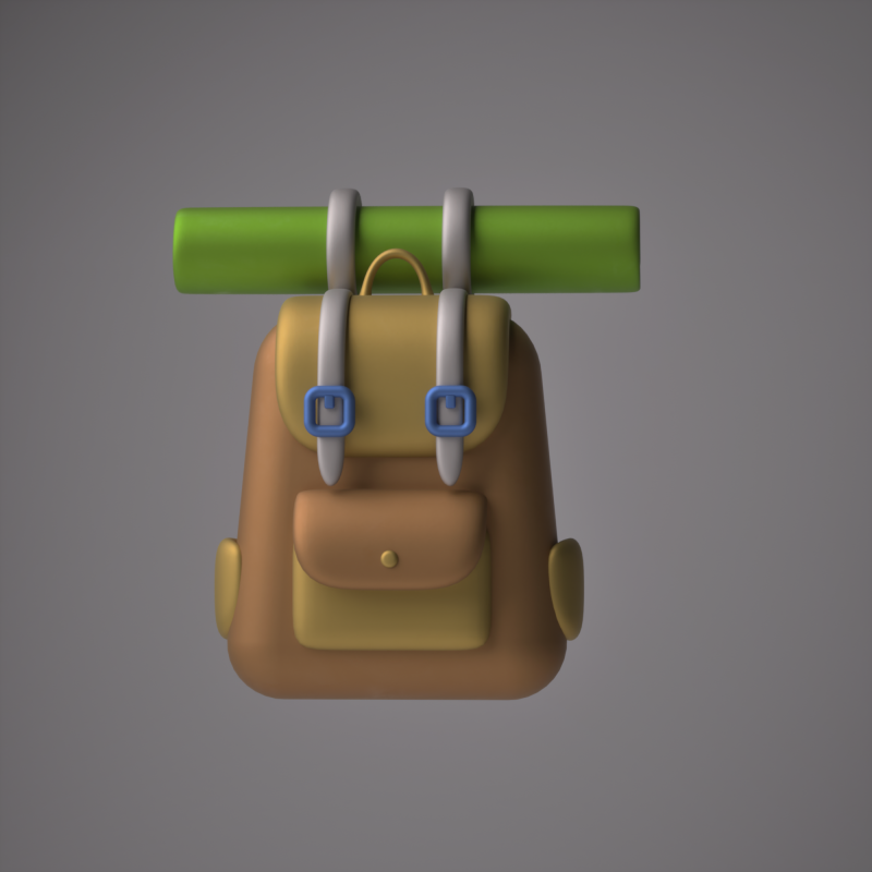 Stylized Backpack 3D Model in Clothing 3DExport