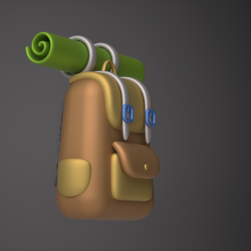 Stylized Backpack 3D Model in Clothing 3DExport
