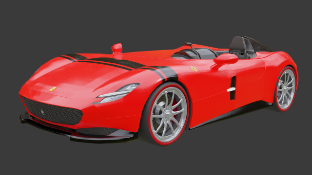 Ferrari monza sp1 3D Model in Sport Cars 3DExport