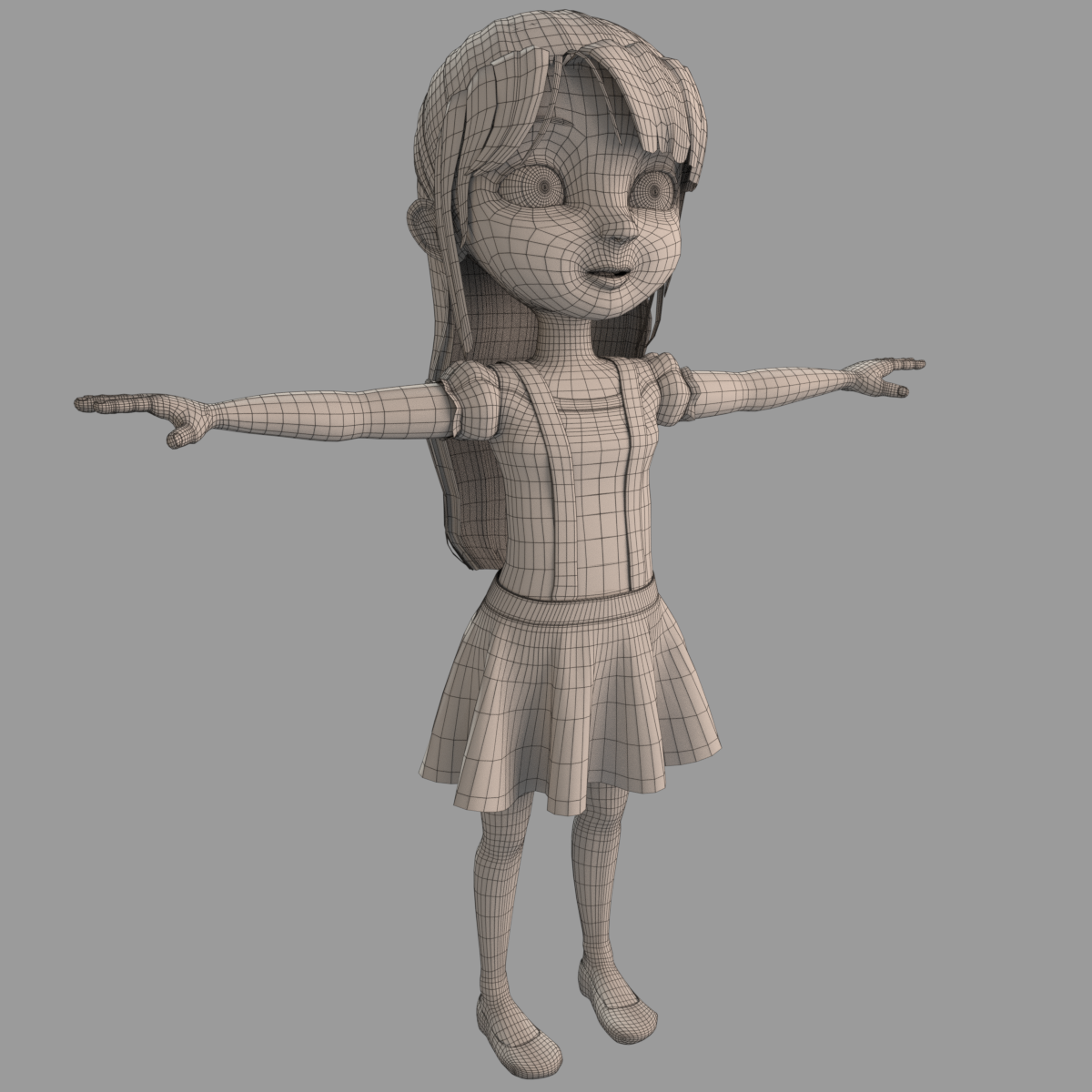 Cartoon Girl 3d Model In Cartoon 3dexport