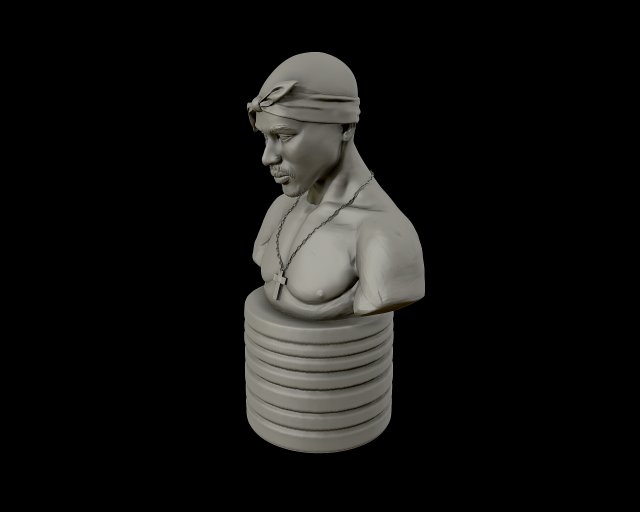 tupac shakur 3d portrait sculpture 3d print model 3D Print Model in ...