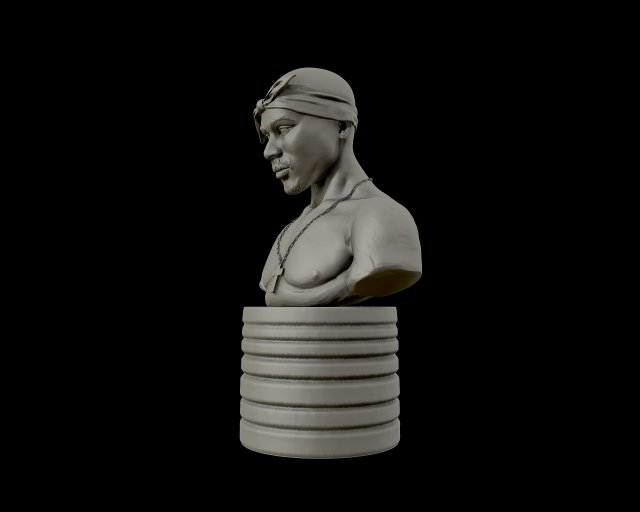 tupac shakur 3d portrait sculpture 3d print model 3D Print Model in ...