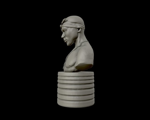 tupac shakur 3d portrait sculpture 3d print model 3D Print Model in ...
