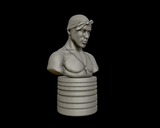 tupac shakur 3d portrait sculpture 3d print model 3D Print Model in ...