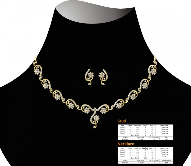 Necklace bulk STL 50 files ready to print part 06 3D Print Model in ...