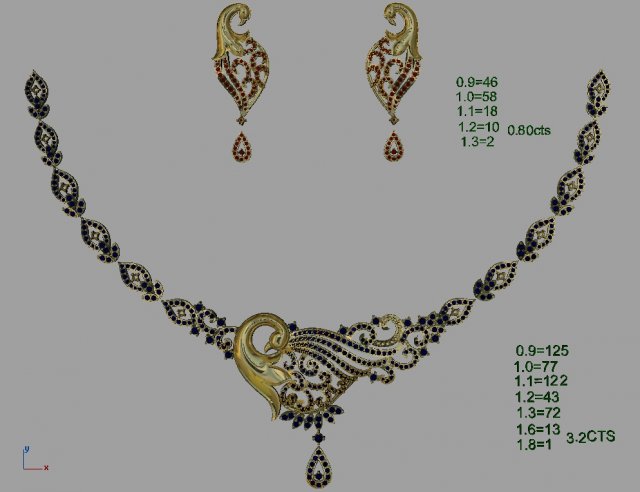 Necklace bulk STL 50 files ready to print part 06 3D Print Model in ...