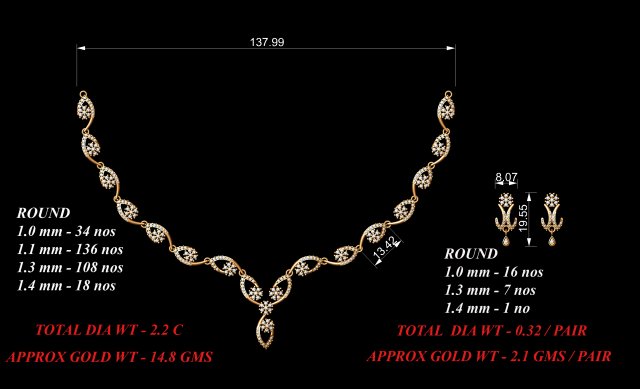 Necklace bulk STL 40 files ready to print part 03 3D Print Model in ...