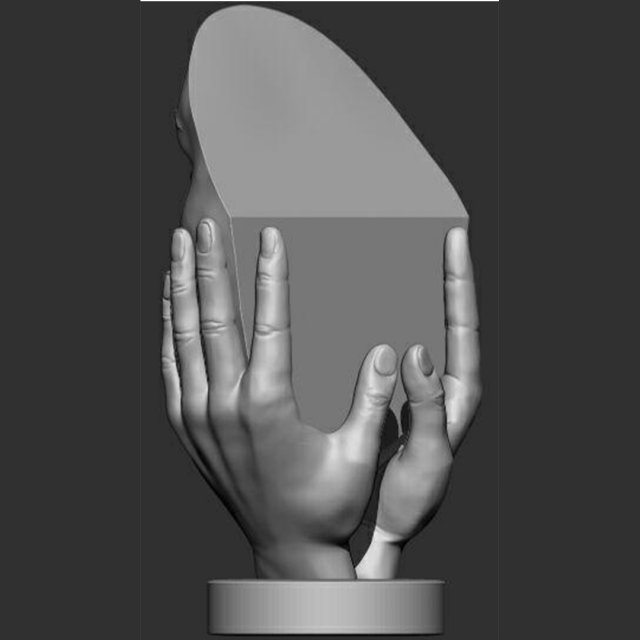 hand face statue 3D Model in Sculpture 3DExport