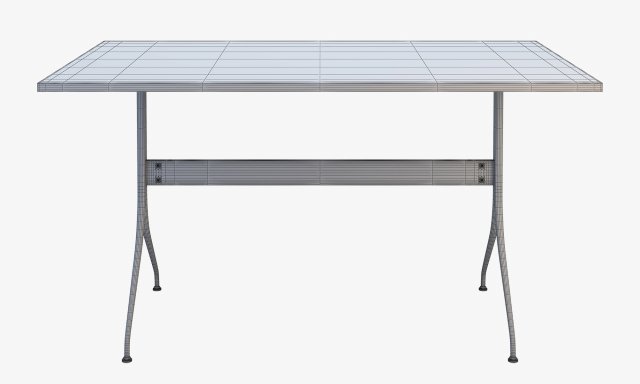 nelson swag leg rectangular work table 3D Model in Desk 3DExport