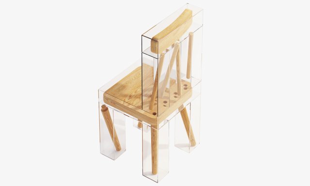 3d exploded chair by joyce lin 3D Модель in Стулья 3DExport