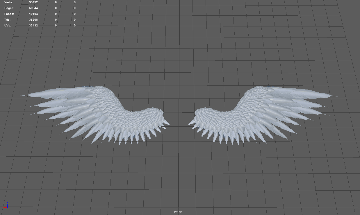 Angel Wings 3D Model in Anatomy 3DExport