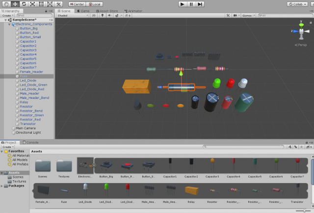 electronic components 3D Model in Parts 3DExport